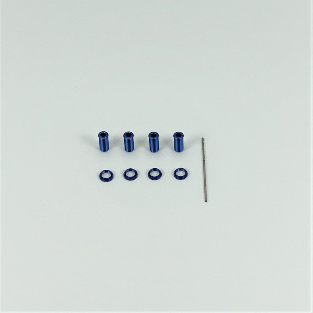 1RC Racing - Threaded Alum Shock Body Set, Blue, 18th Scale (4)